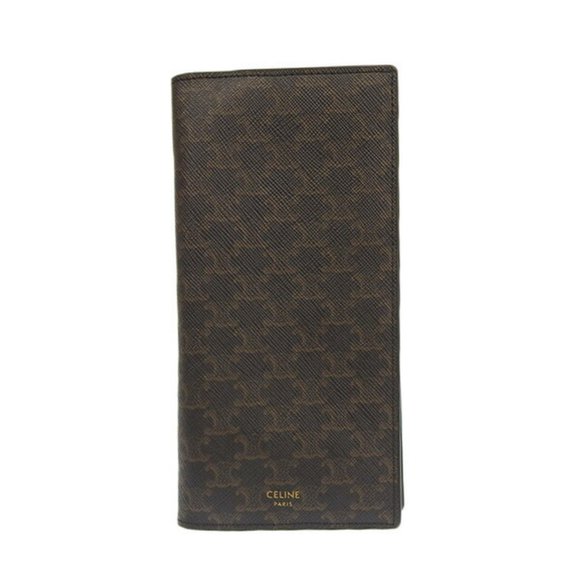 Celine | Accessories | Celine Triomphe Vertical Bifold Long Wallet ...